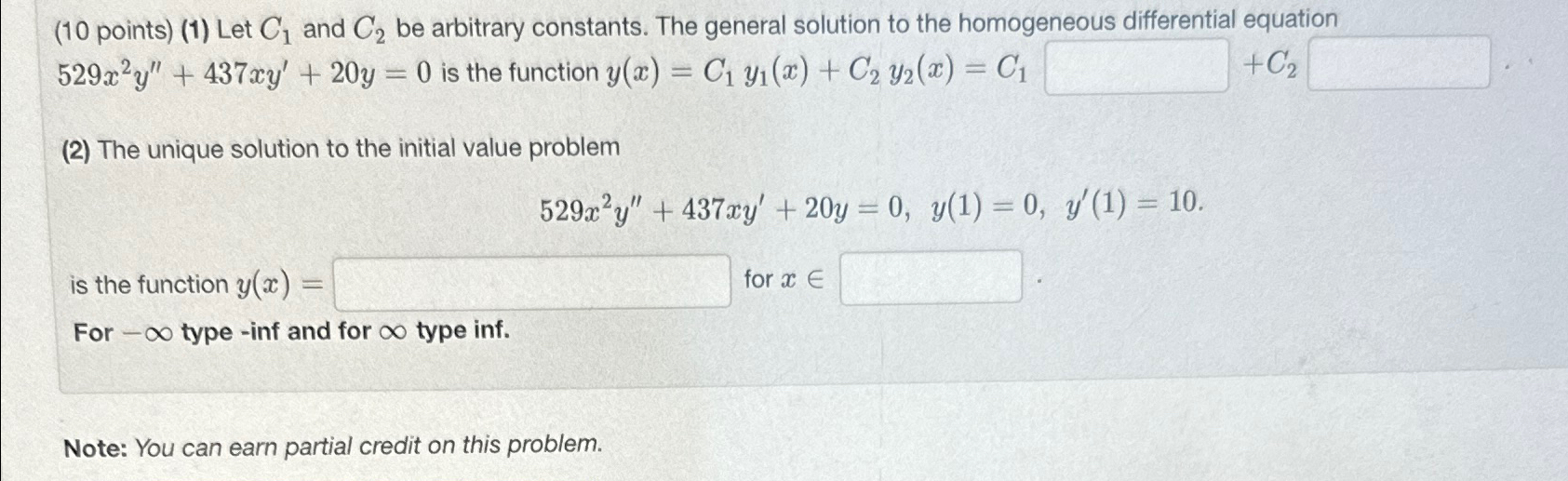 Solved (10 ﻿points) (1) ﻿Let C1 ﻿and C2 ﻿be arbitrary | Chegg.com