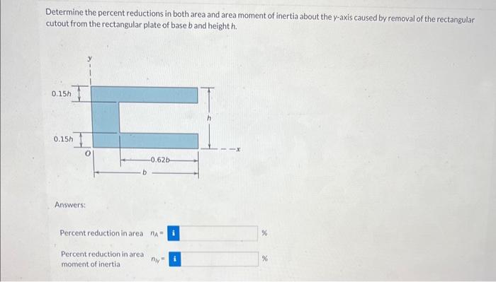 Solved Determine the percent reductions in both area and | Chegg.com