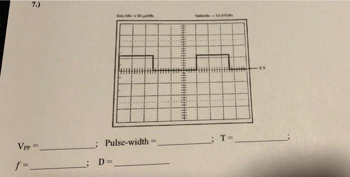 Solved 5.) Vpp = VLab (Week 7): Oscilloscope, Capacitors, RC | Chegg.com
