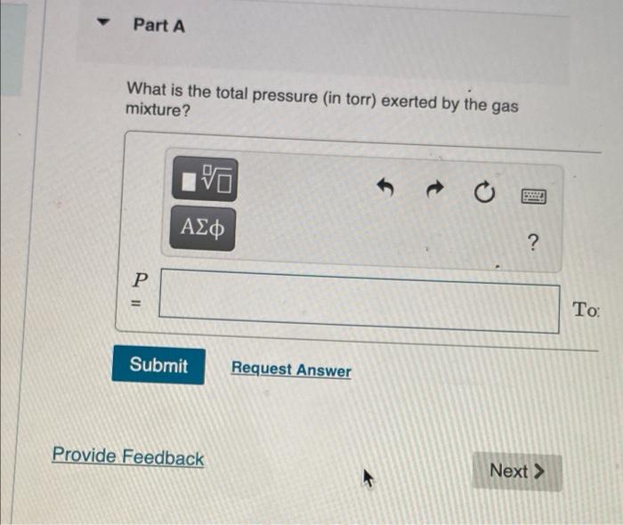 Solved In a gas mixture, the partial pressures are nitrogen | Chegg.com