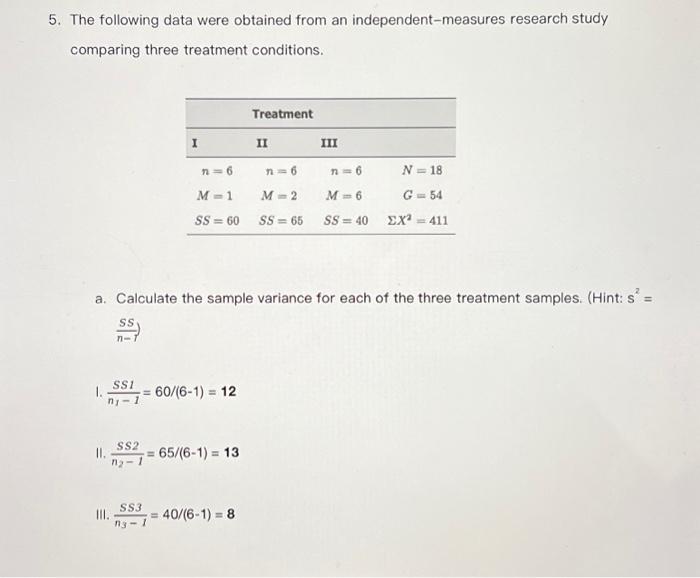 Solved 5. The following data were obtained from an | Chegg.com