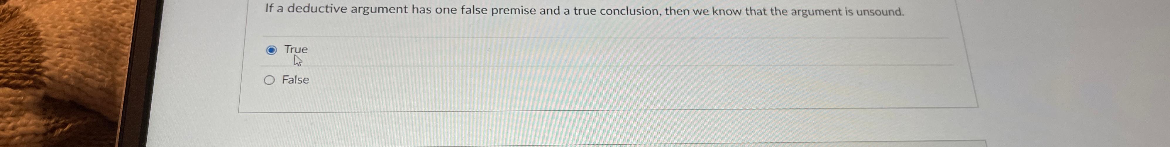 Solved If a deductive argument has one false premise and a | Chegg.com