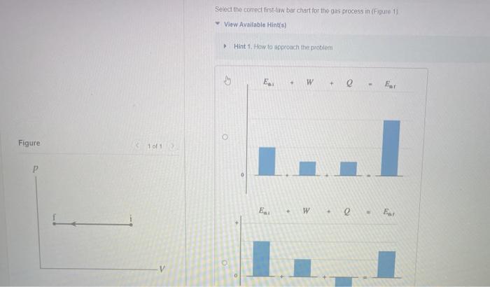 Solved Select the come first law bar chart for the gas | Chegg.com