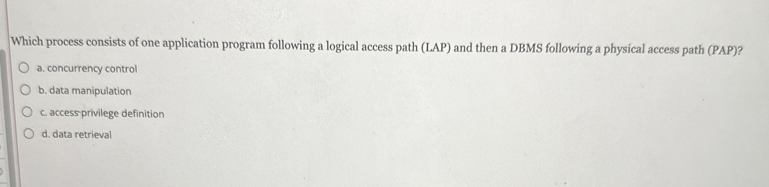Solved Which process consists of one application program | Chegg.com