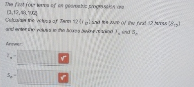 Solved The first four terms of an geometric progression are | Chegg.com
