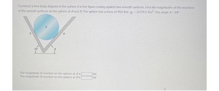 Solved Construct a free body diagram of the spheres in the | Chegg.com