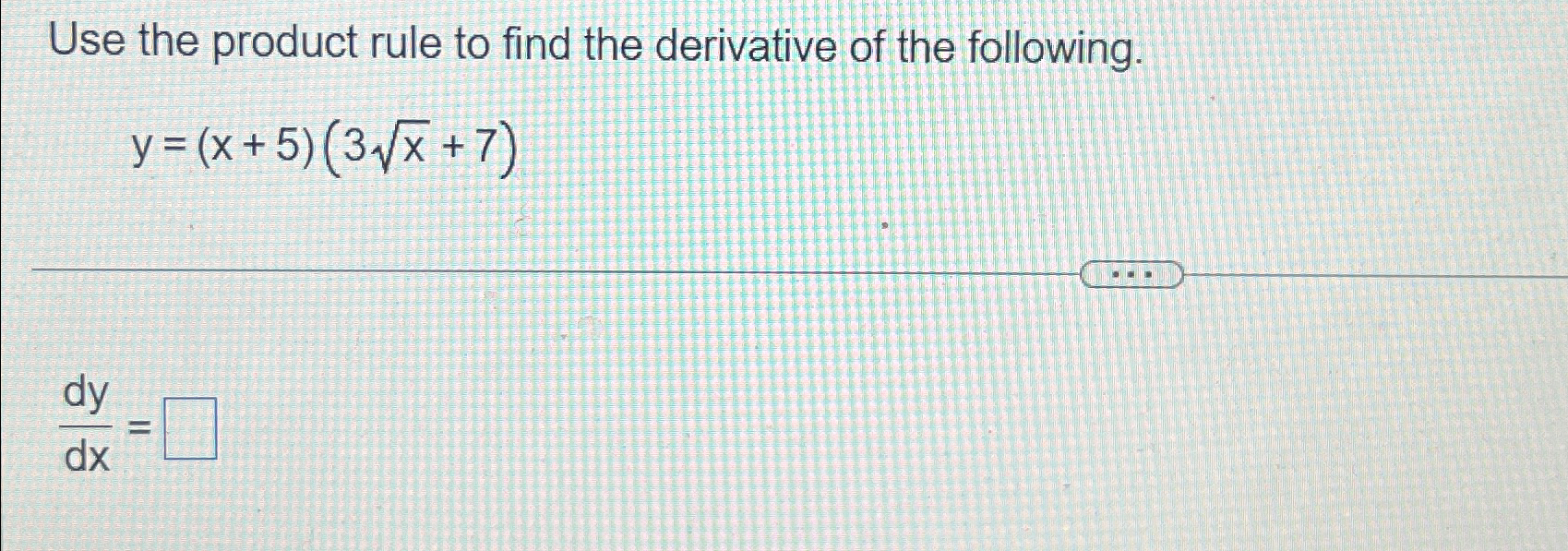 Solved Use the product rule to find the derivative of the | Chegg.com