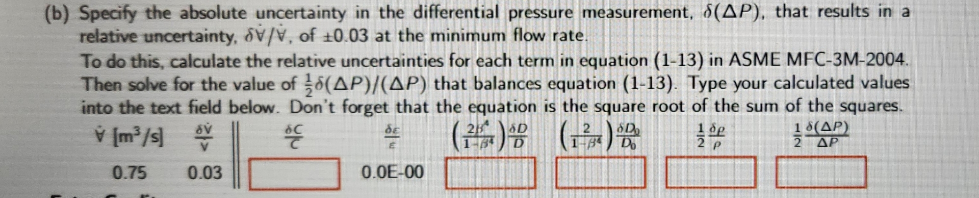 Solved (b) ﻿Specify the absolute uncertainty in the | Chegg.com