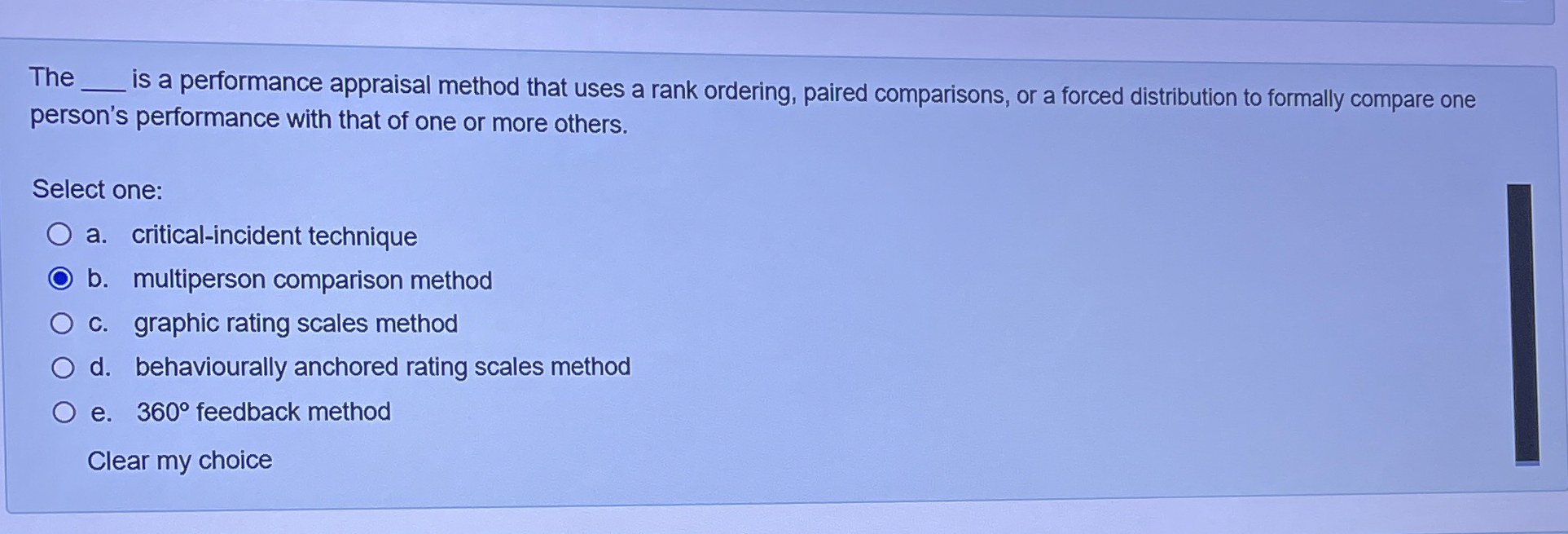 Solved The ﻿is a performance appraisal method that uses a | Chegg.com