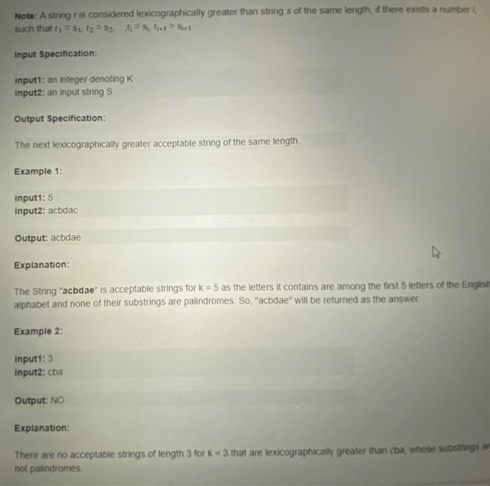 Solved Carl and Acceptable Strings Carl loves solving word | Chegg.com