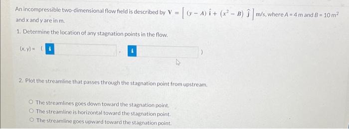 Solved An incompressible two-dimensional flow field is | Chegg.com