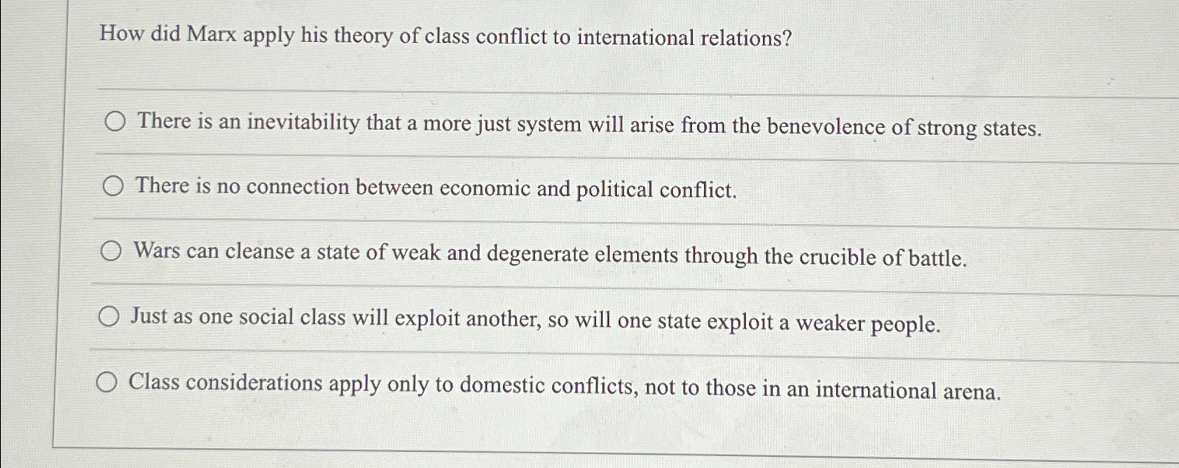 Solved How did Marx apply his theory of class conflict to | Chegg.com