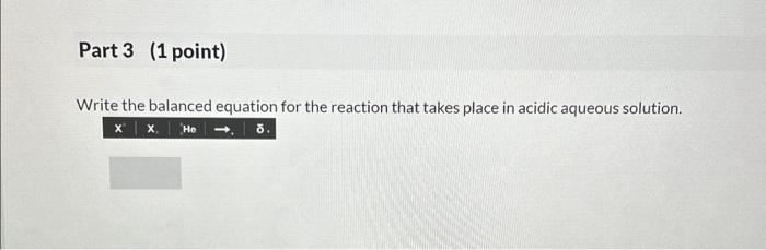 Solved Consider the following (unbalanced) net ionic | Chegg.com