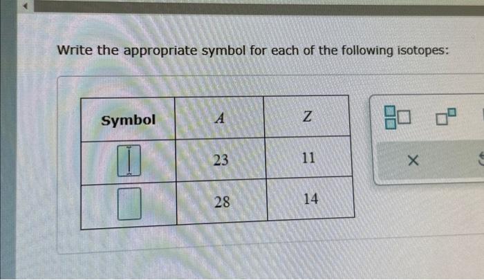 Solved Write the appropriate symbol for each of the | Chegg.com