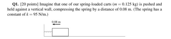 Solved Q1. [20 points] Imagine that one of our spring-loaded | Chegg.com