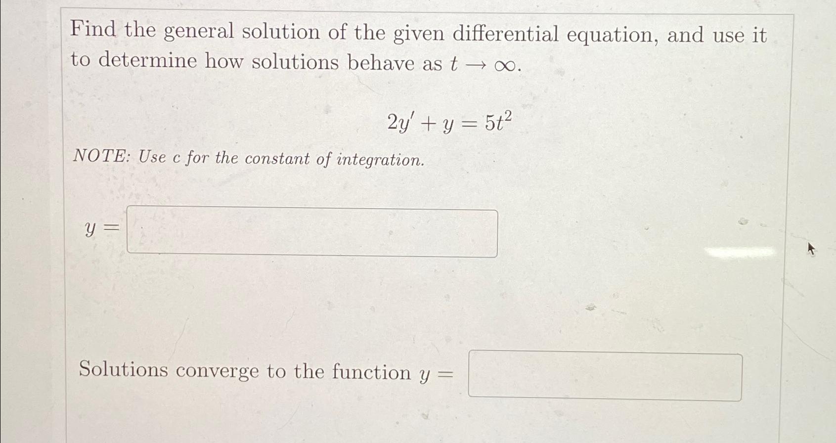 Solved Find the general solution of the given differential | Chegg.com