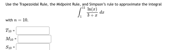 Solved Use the Trapezoidal Rule, the Midpoint Rule, and | Chegg.com