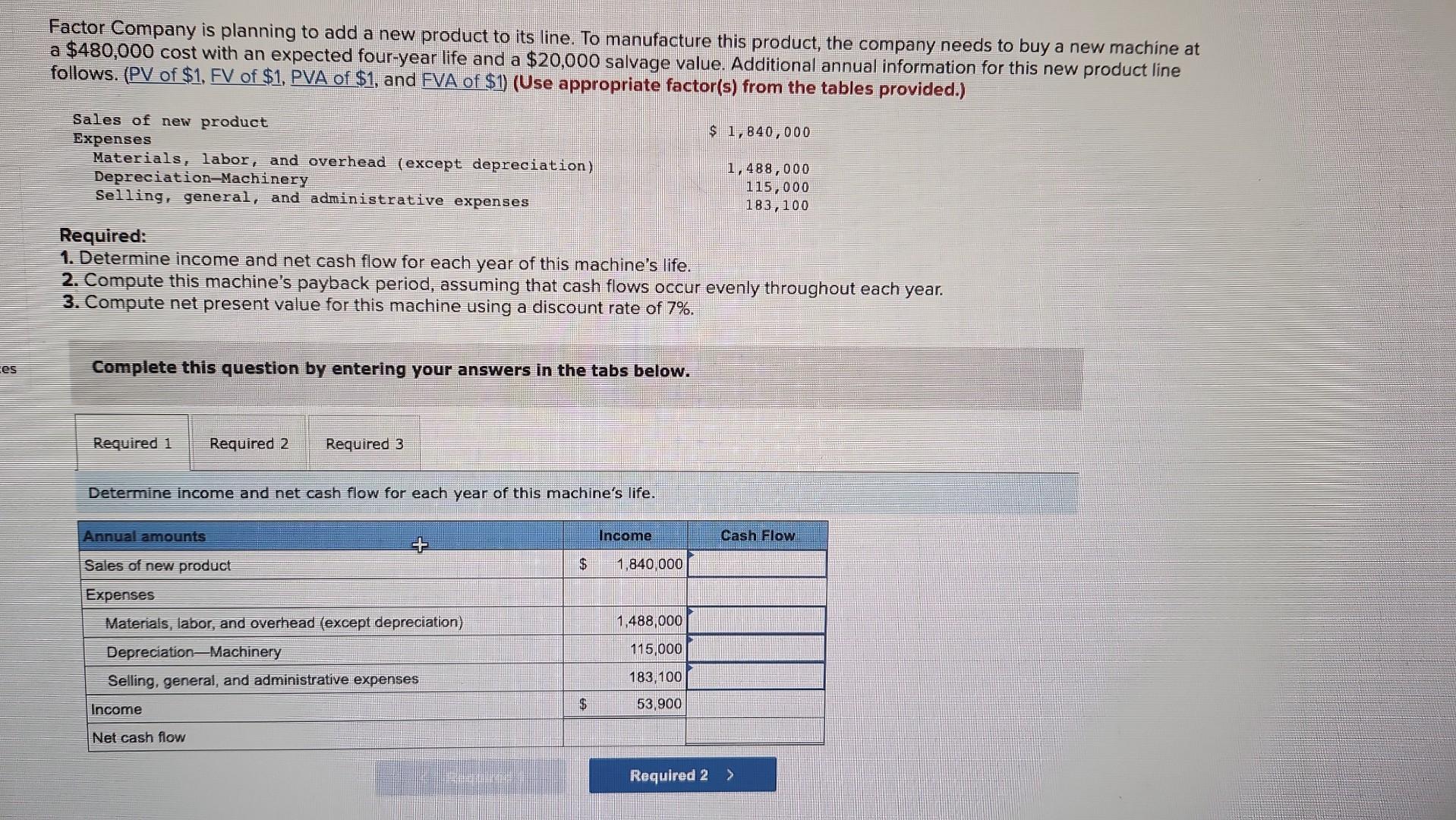 Solved Factor Company is planning to add a new product to | Chegg.com