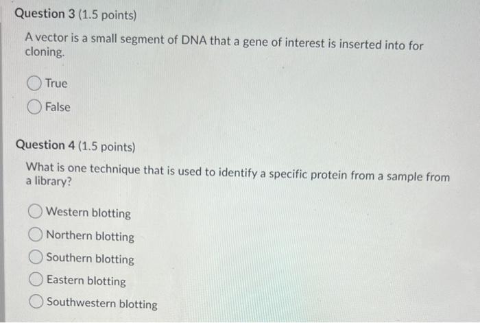 Solved A vector is a small segment of DNA that a gene of | Chegg.com