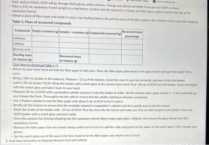 Determine the composition of the unknown mixture | Chegg.com