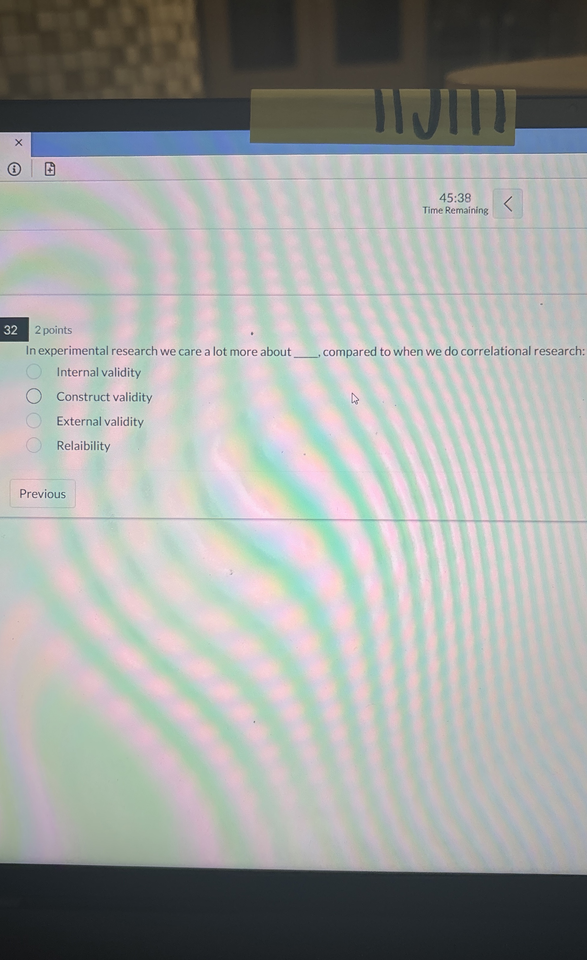 Solved 2 ﻿pointsIn experimental research we care a lot more | Chegg.com