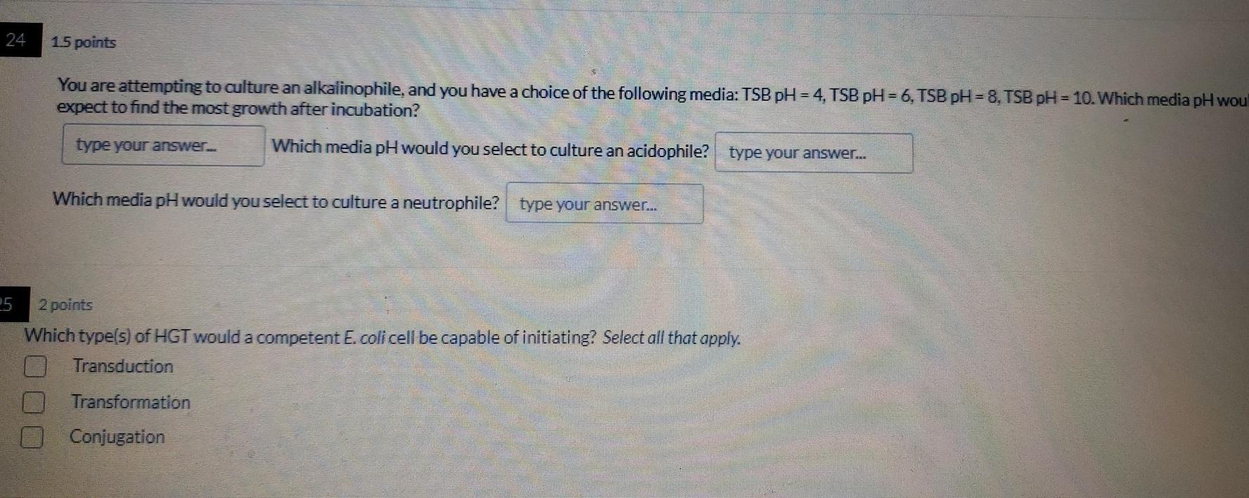 Solved 24 15 points You are attempting to culture an | Chegg.com