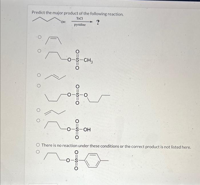 Solved Predict the major product of the following reaction. | Chegg.com