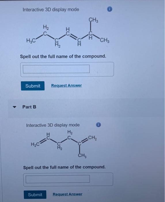 Solved Interactive 3D display mode Spell out the full name | Chegg.com