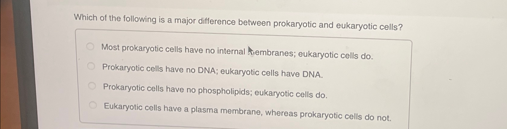 Solved Which of the following is a major difference between | Chegg.com