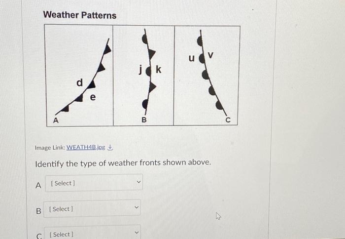 Solved Weather Patterns Image Link: WEATH4Bj.jg ↓ Identify | Chegg.com