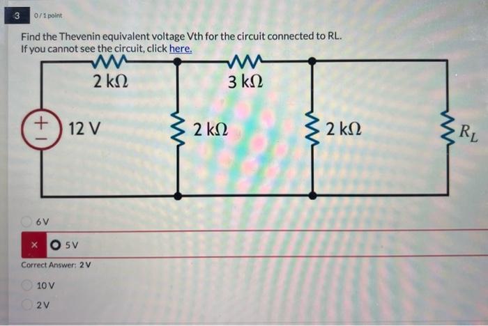 Solved Find the Thevenin equivalent voltage Vth for the | Chegg.com