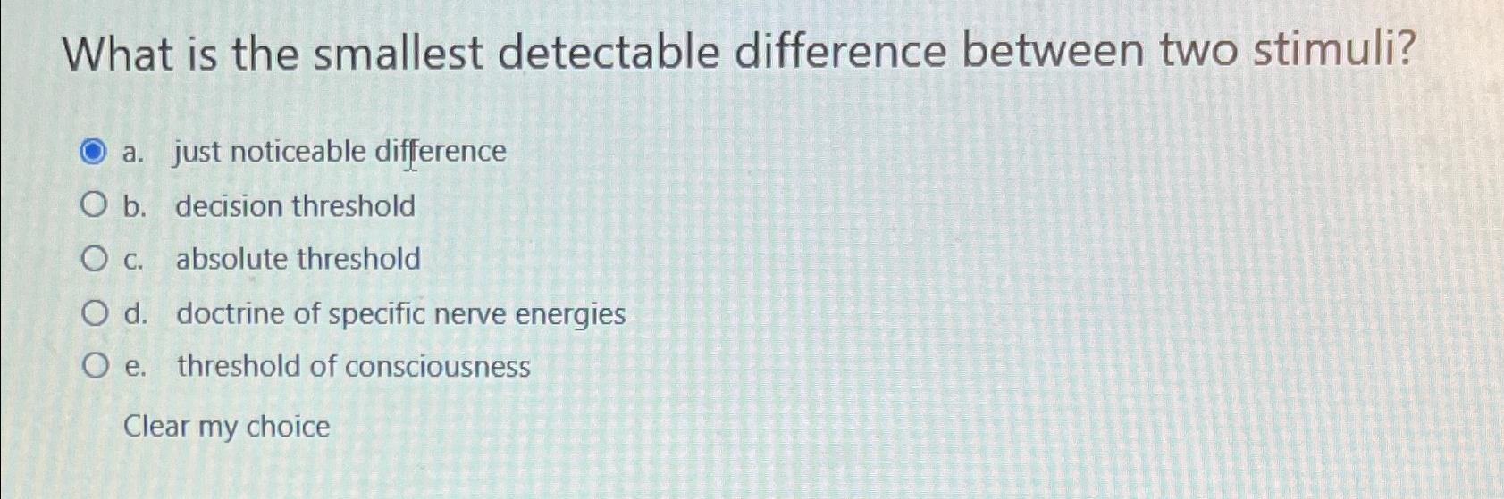 Solved What is the smallest detectable difference between | Chegg.com