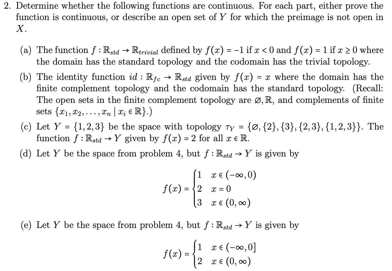 Solved Determine whether the following functions are | Chegg.com