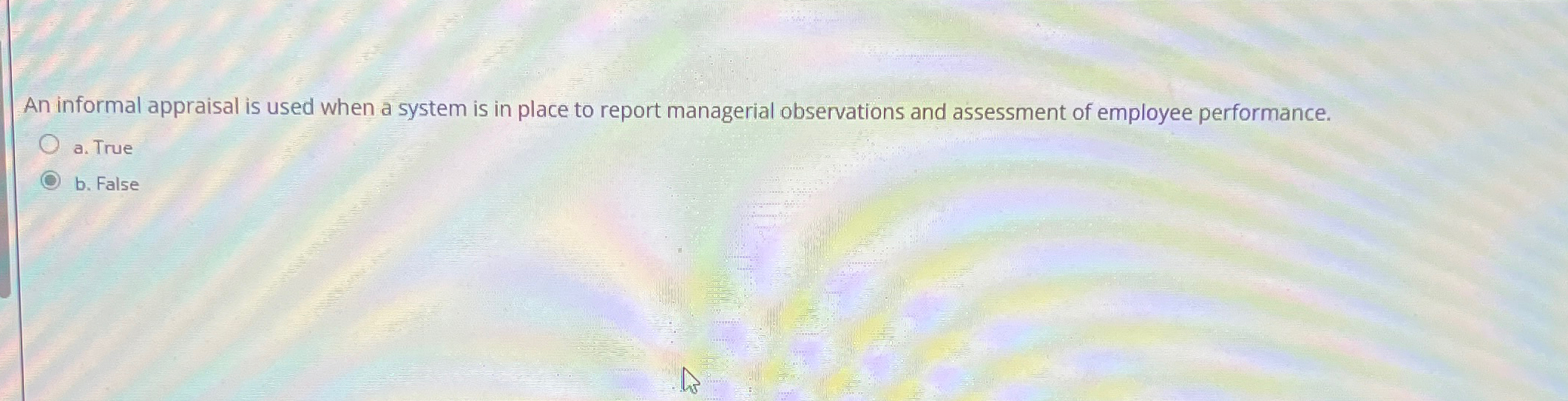Solved An informal appraisal is used when a system is in | Chegg.com