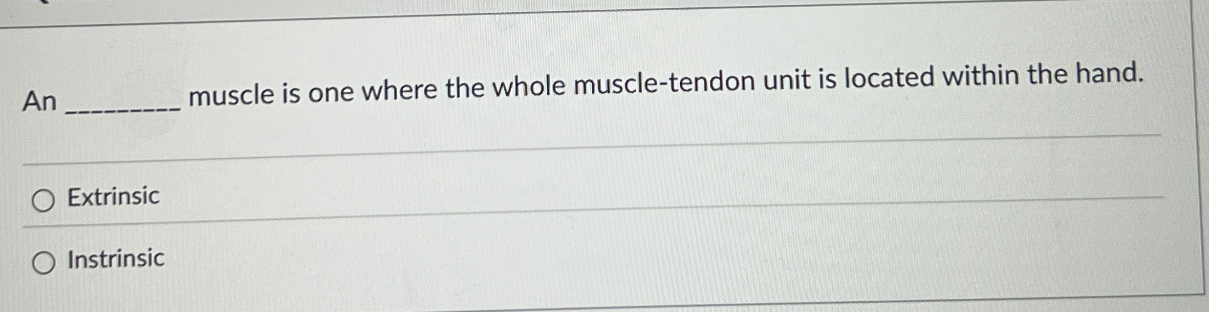 Solved An q, ﻿muscle is one where the whole muscle-tendon | Chegg.com