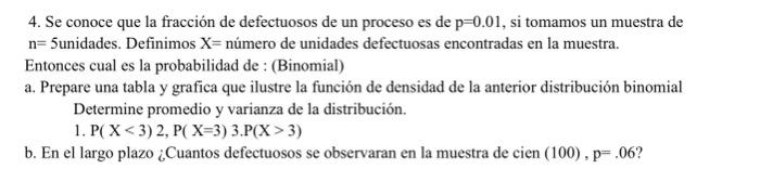 Solved 4. It is known that the fraction of defectives in a | Chegg.com