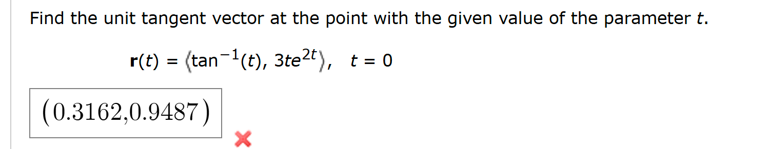 Solved Find the unit tangent vector at ﻿the point with the | Chegg.com