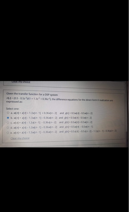 Solved ce Given the transfer function for a DSP system HA - | Chegg.com
