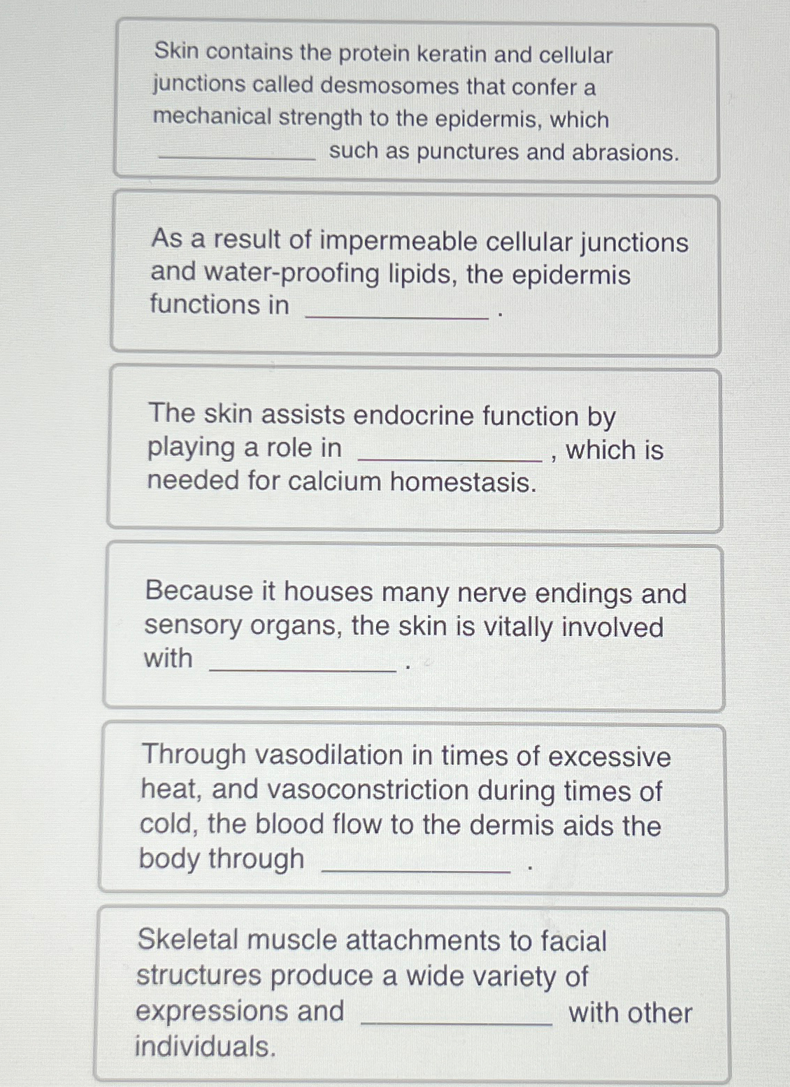 Solved Skin contains the protein keratin and cellular | Chegg.com