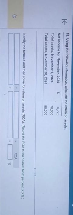 Solved 19. Using the following information, calculate the | Chegg.com