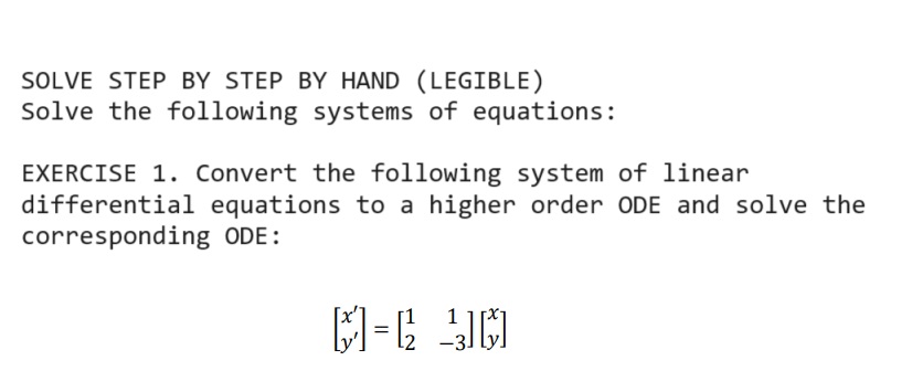Solved RESOLVER PASO A PASO A MANO (LEGIBLE) ﻿Resuelve los | Chegg.com
