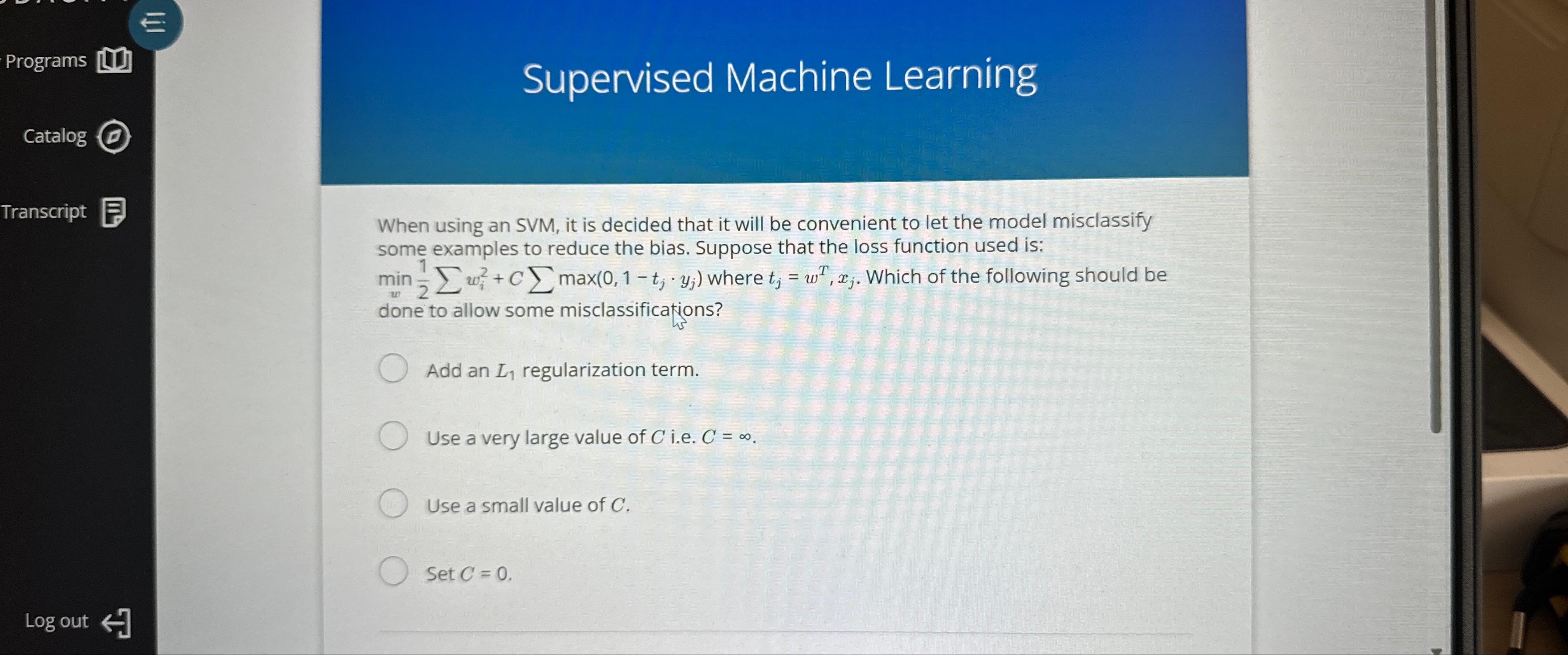 Solved Supervised Machine LearningTranscriptWhen using an | Chegg.com