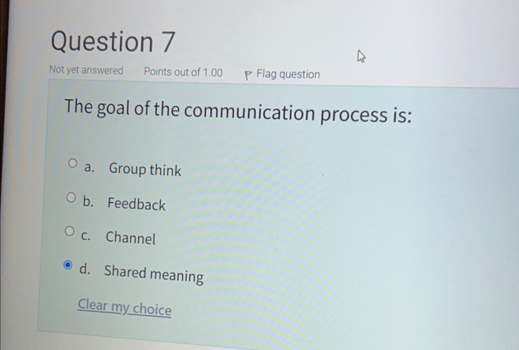 Solved Question 7Not yet answeredPoints out of 1.00Flag | Chegg.com Solved Question 7Not yet answeredPoints out of 1.00Flag | Chegg.com