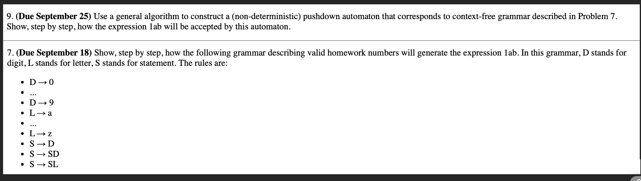 Solved (I need quesion 9) ﻿Please HAND DRAW the NFA. I NEED | Chegg.com