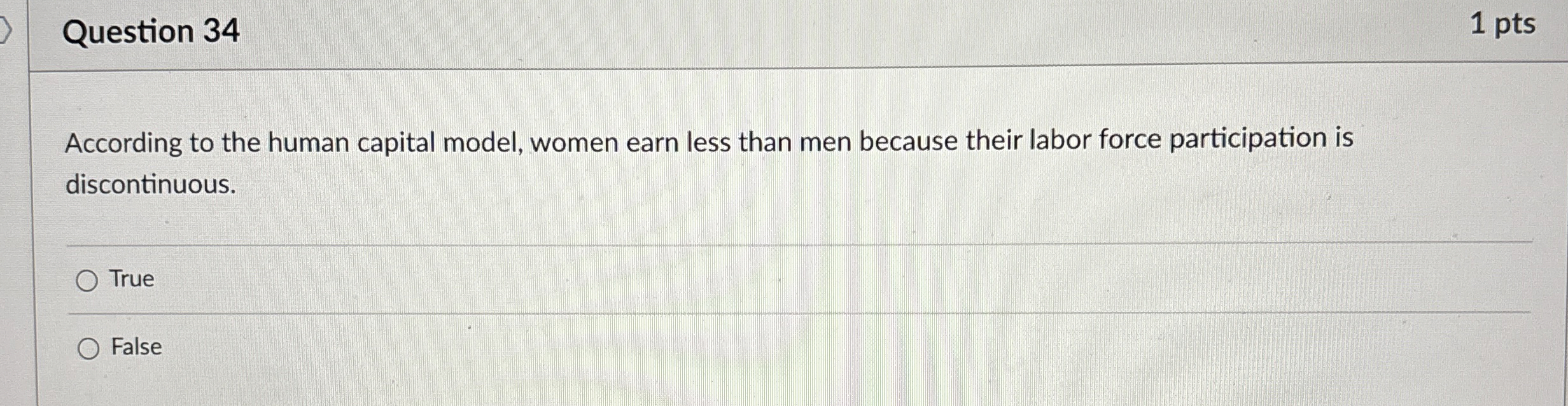 Solved Question 341 ﻿ptsAccording to the human capital | Chegg.com
