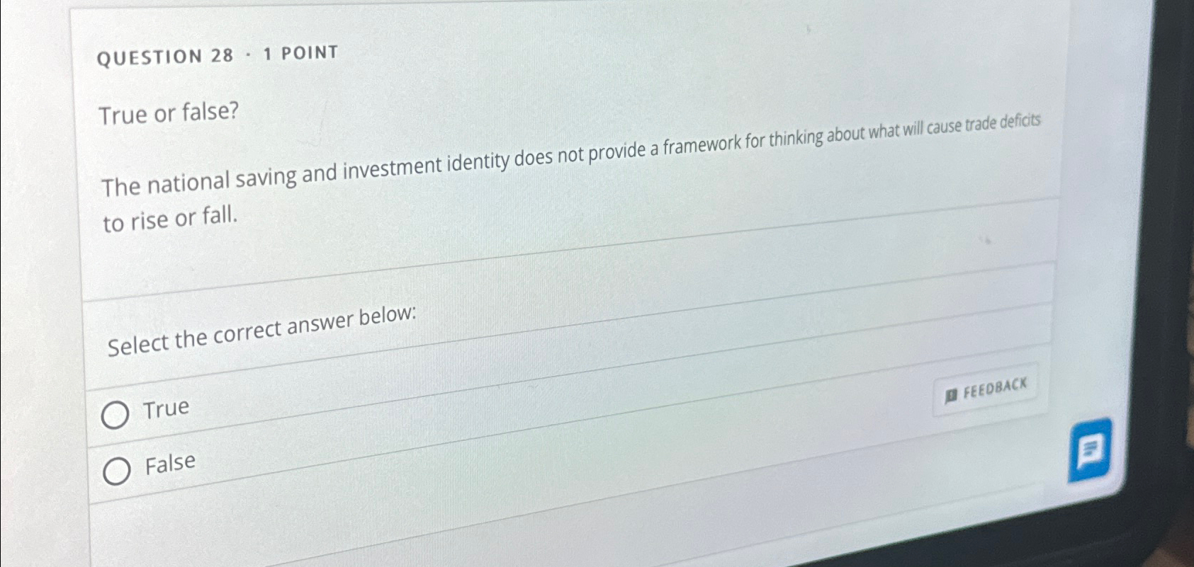 Solved QUESTION 28 - 1 ﻿POINTTrue or false?The national | Chegg.com