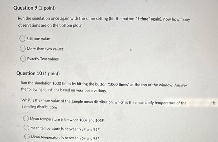 Run the simulation once again with the same setting | Chegg.com