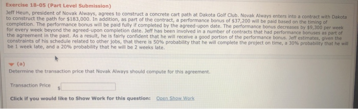 Solved Exercise 18-05 (Part Level Submission) Jeff Heun, | Chegg.com