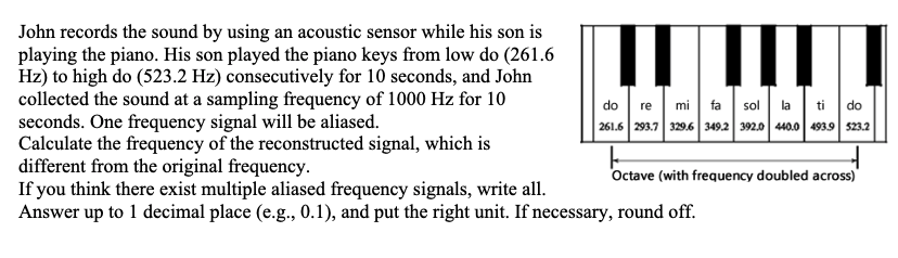 Solved John records the sound by using an acoustic sensor | Chegg.com
