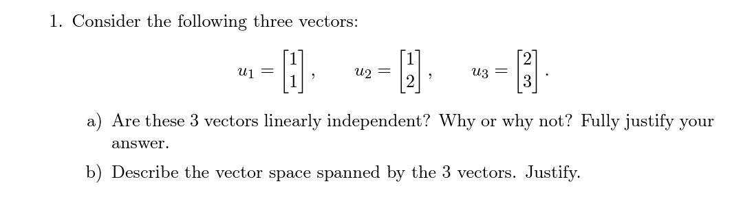 Solved Consider the following three | Chegg.com